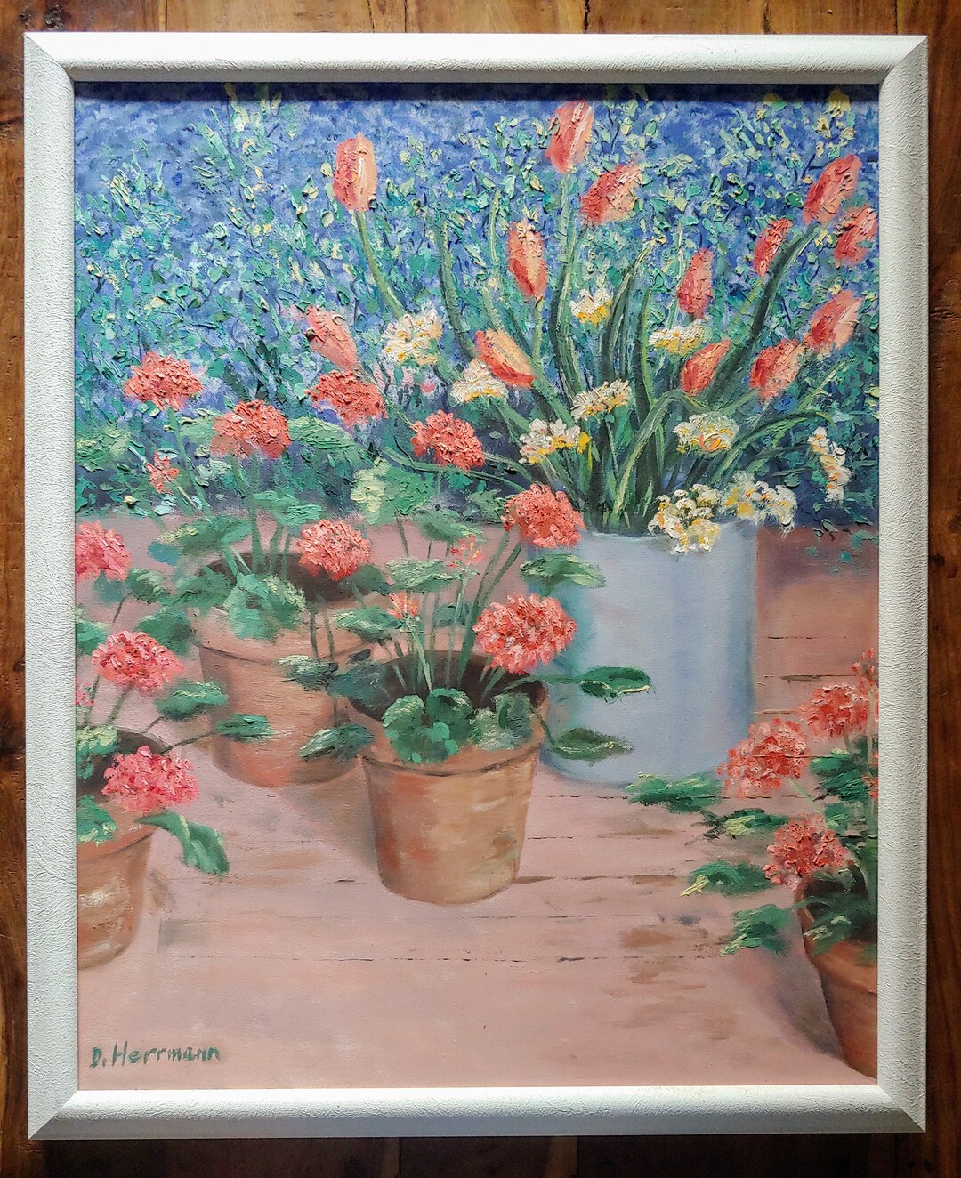 Floral Still Life Painting by D Herrmann, Original Painting, Still Life ...