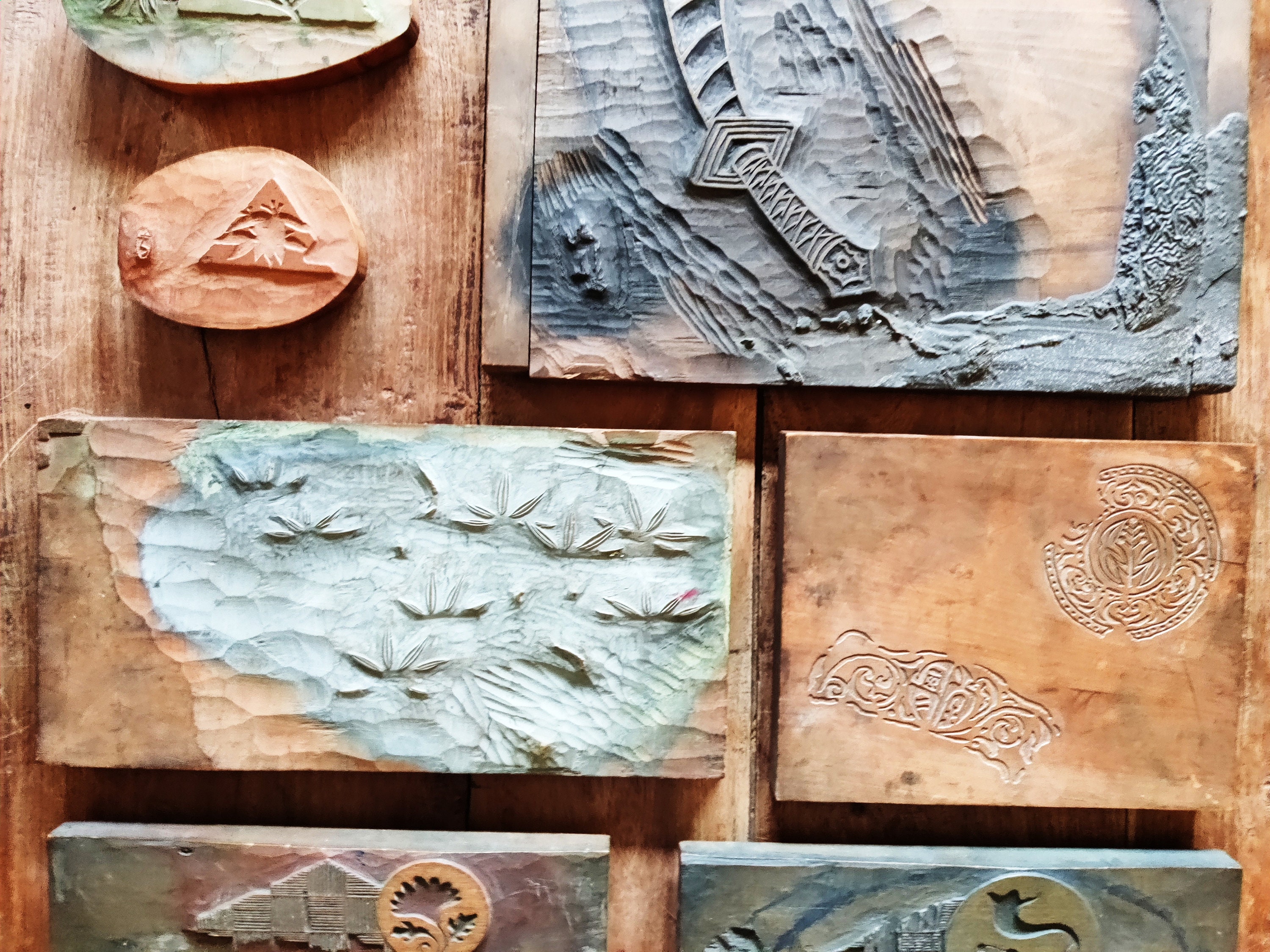 Collection of Vintage Japanese Woodblock Printing Blocks | Etsy