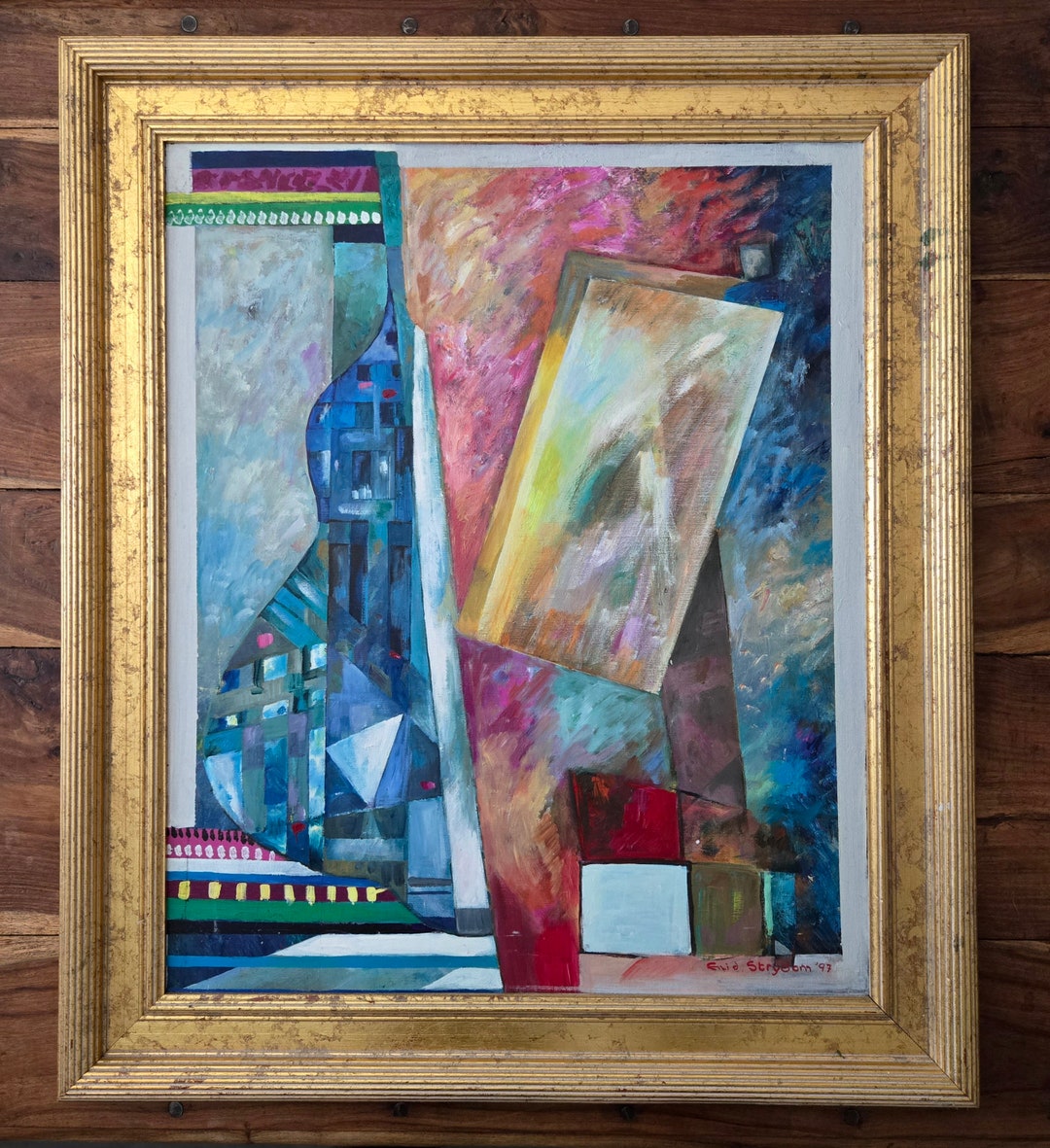 Enid Strydom Oil on Board Painting Original Art Cubist Paintings South ...