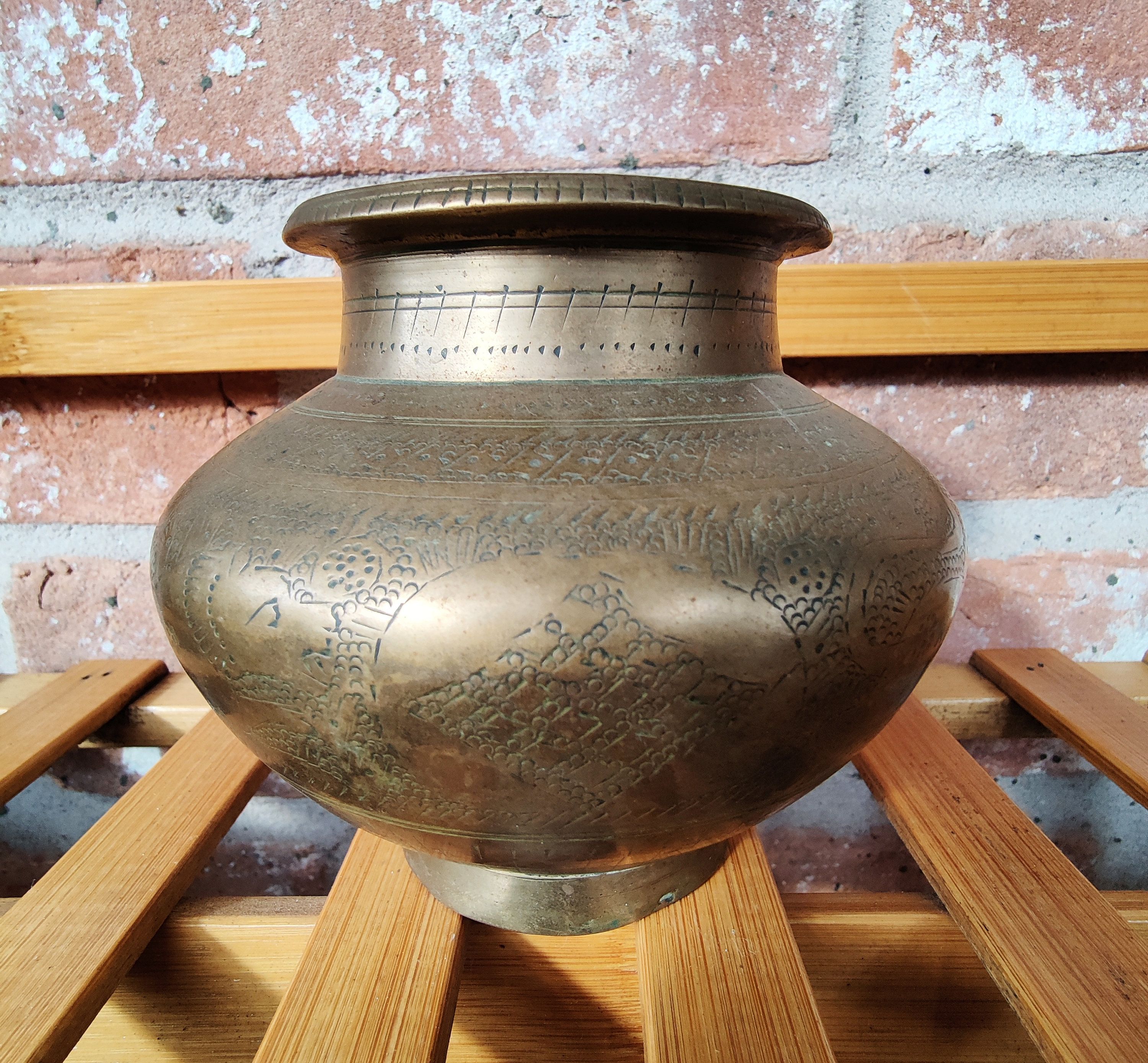 Antique India Mughal Lota India Brass Water Bowl - Etsy
