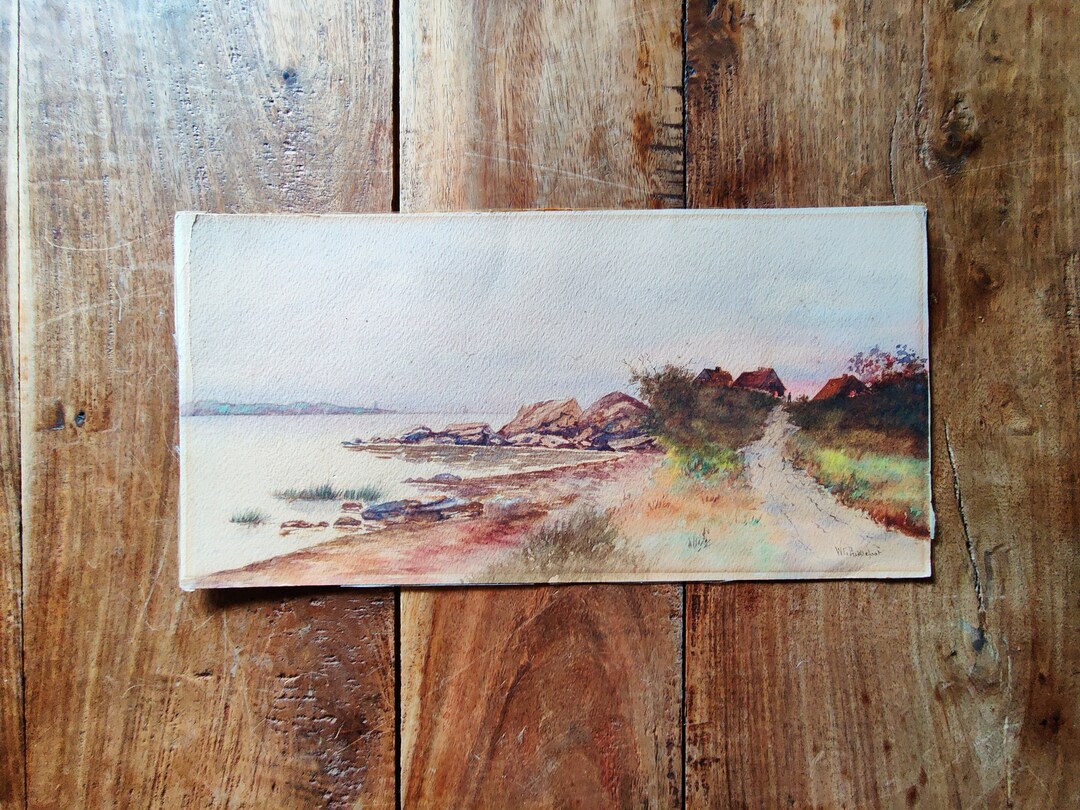 William Puddefoot Watercolor Painting Original Art New England Art ...