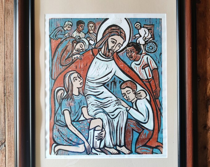 Sister Mary Grace Woodblock Print Original Art Catholic Art Christian ...