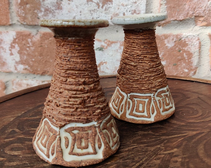 Hal Lasky Puerto Rico Pottery Candle Holders Mid Century Art Puerto ...