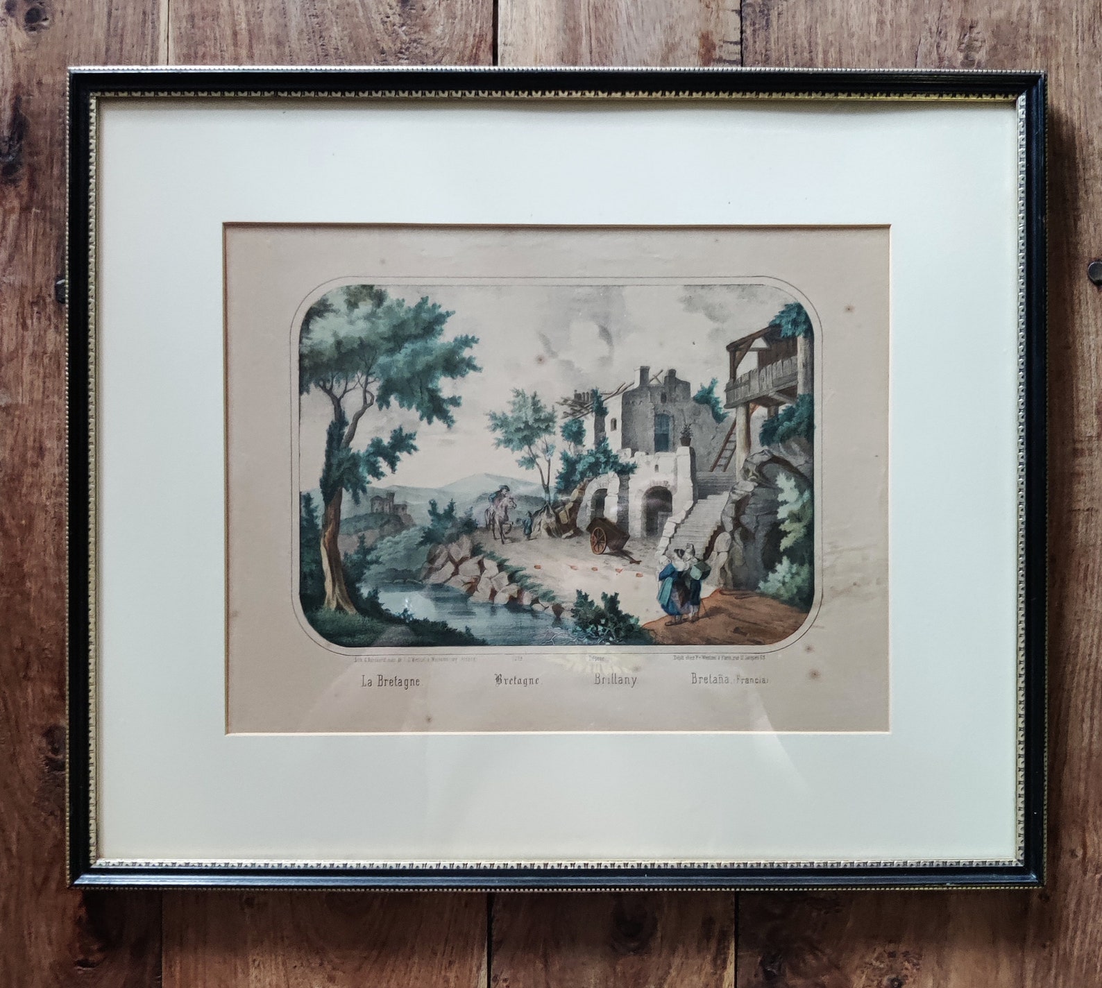 Jean Frederic Wentzel Colored Lithograph La Bretagne Antique - Etsy