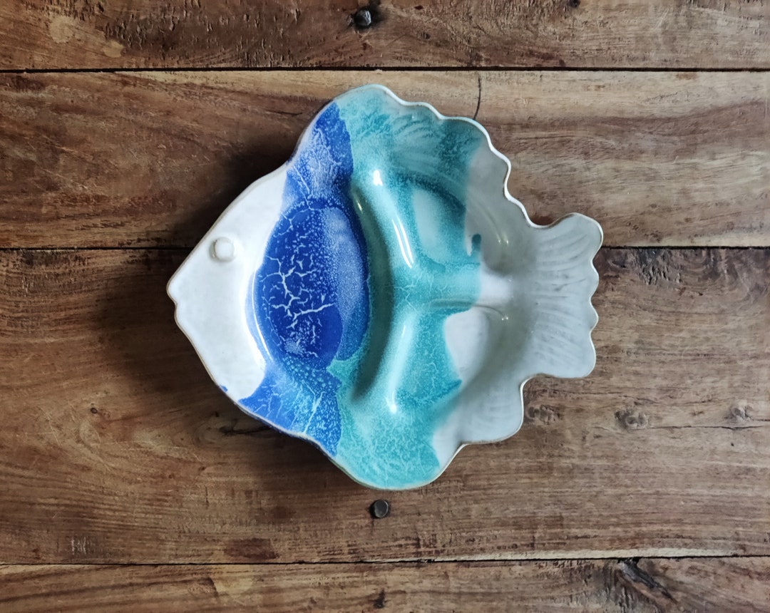 Small House Pottery Decorative Fish Plate Texas Pottery Small House ...