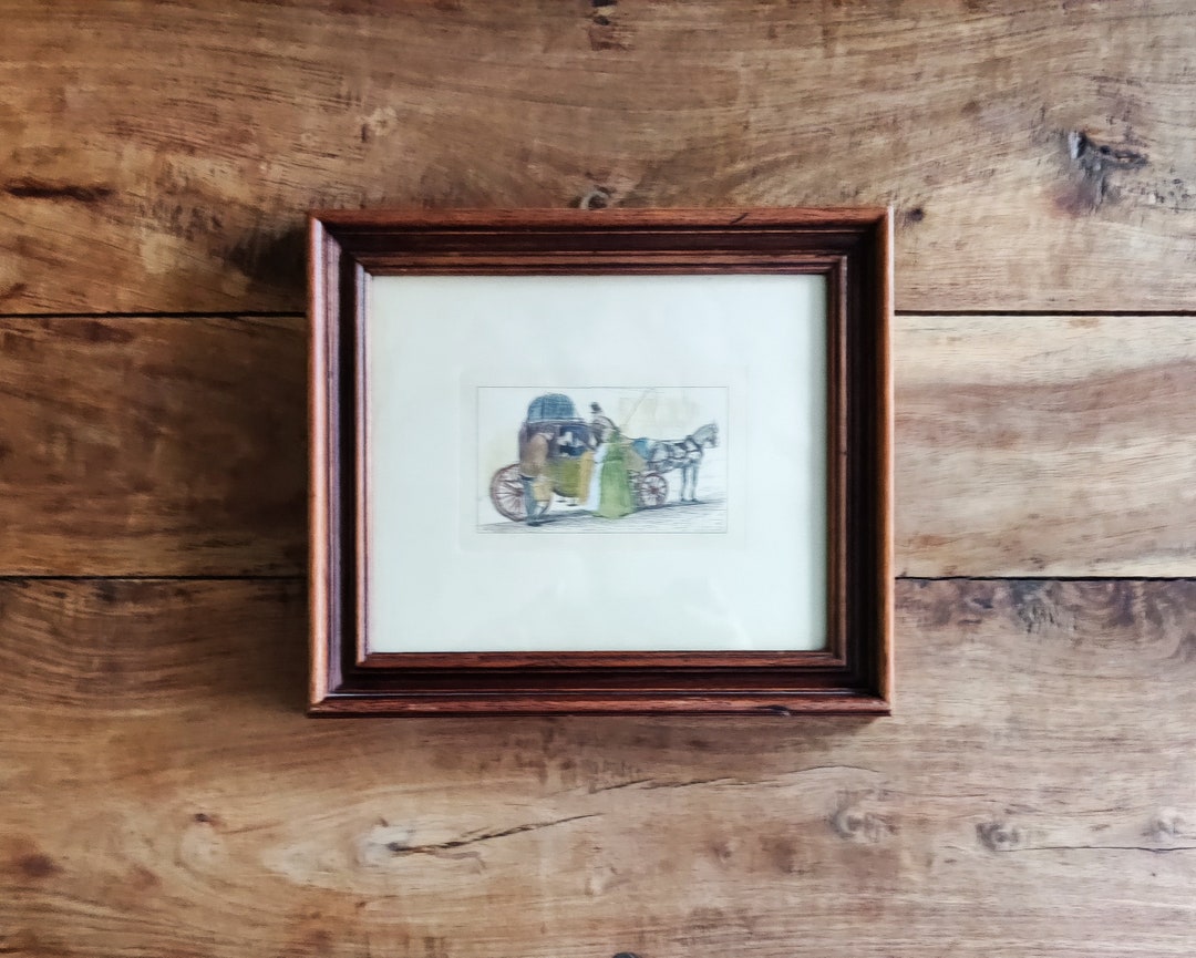 Antique Hand Colored Etching Original Art Victorian Art Antique Etchings - Etsy