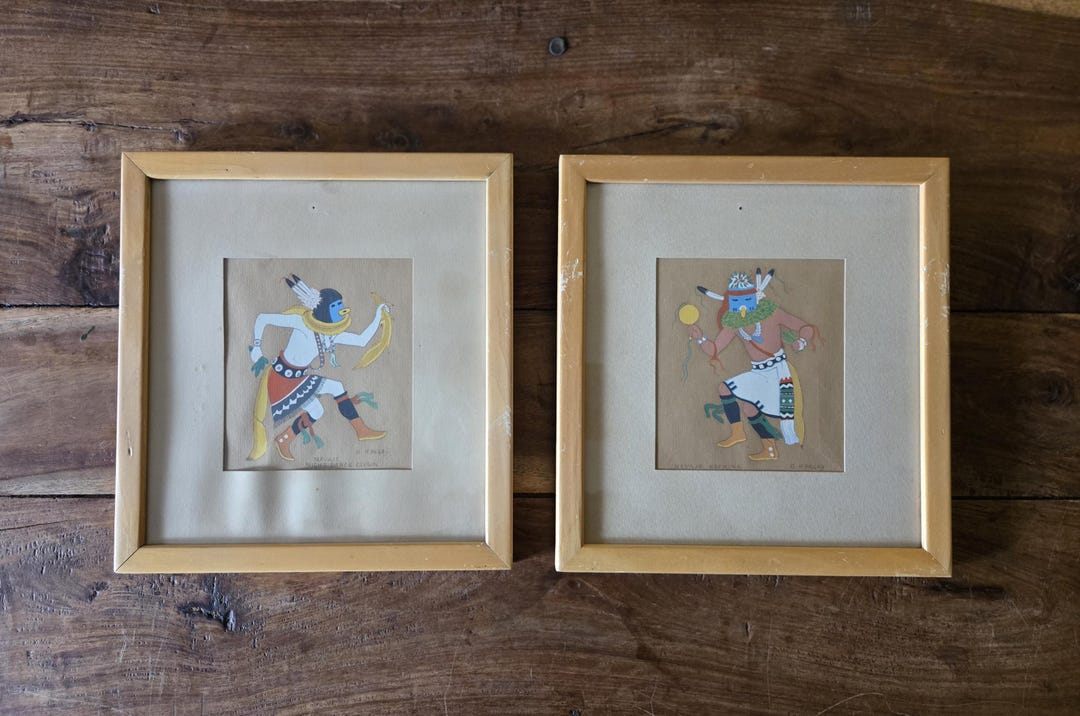 Harrison Begay Kachina Dance Silkscreens Original Art Navajo Paintings ...