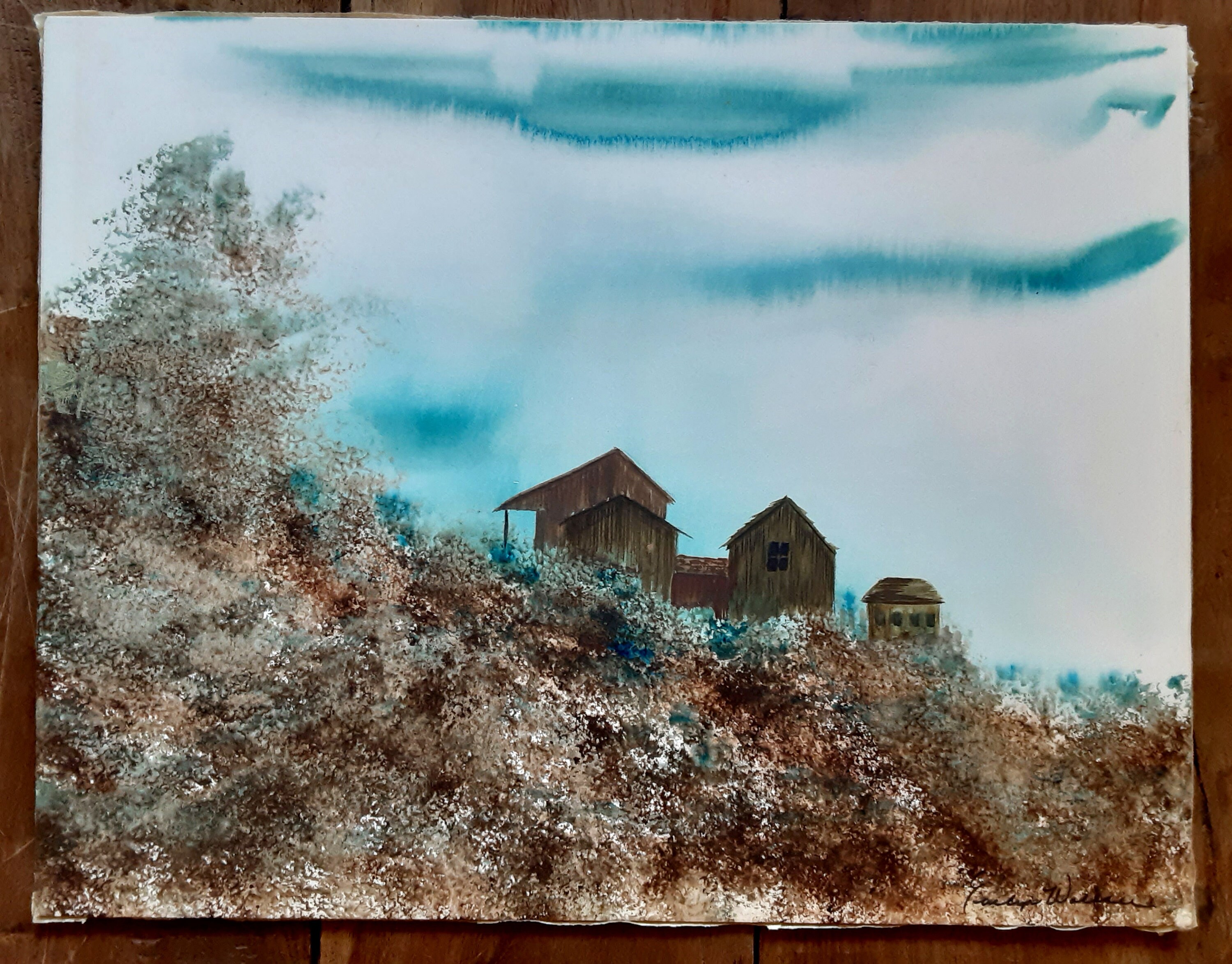 Evelyn Wallace Watercolor Painting Original Art Mid Century Art Evelyn ...