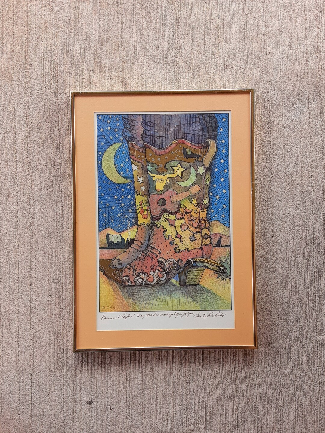 Thom Ricks Hand Colored Print, Texas Art, Southwestern Art, Thom Ricks ...