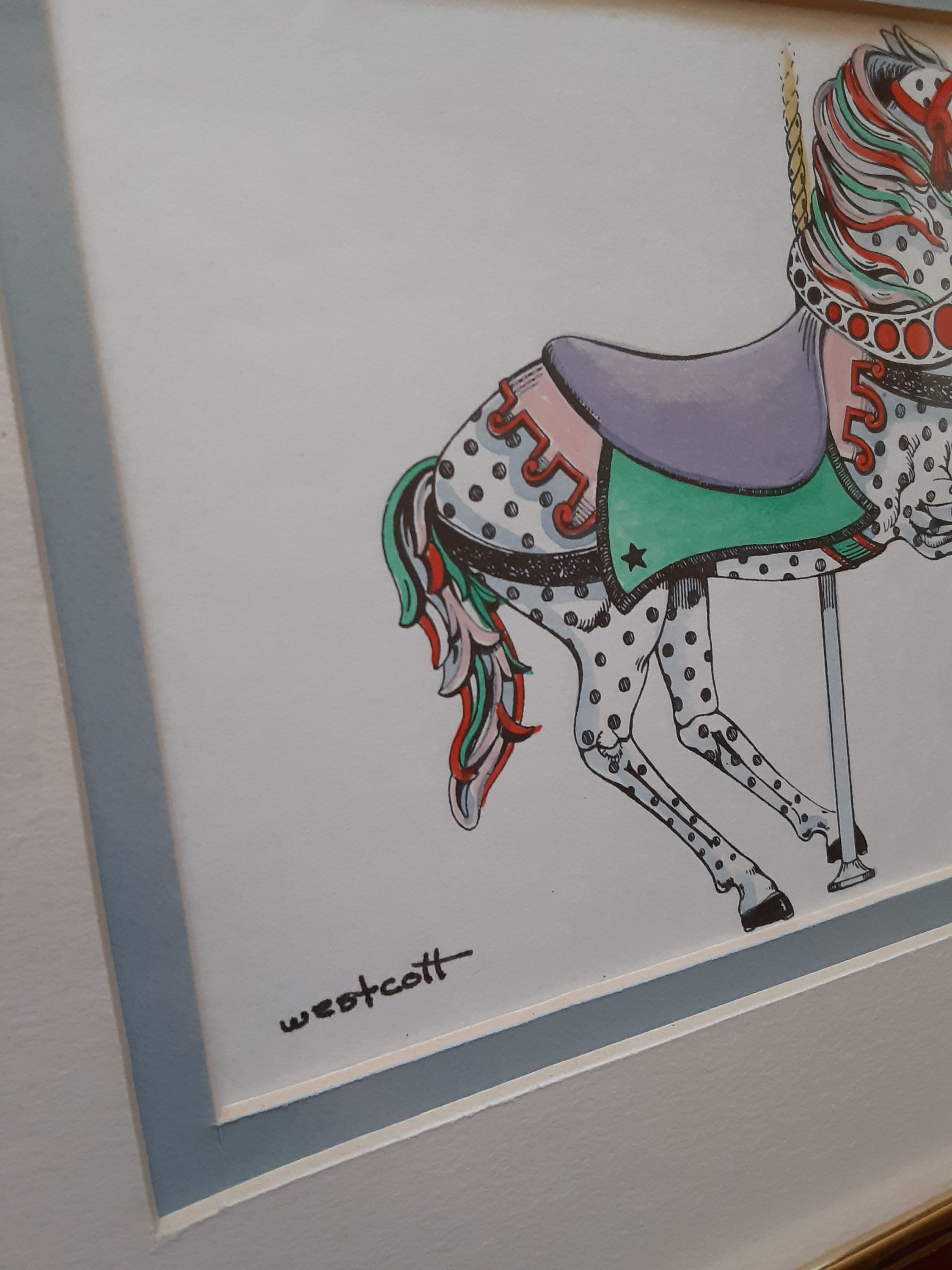 John Westcott Limited Edition Print, Carousel Horse, John Westcott ...