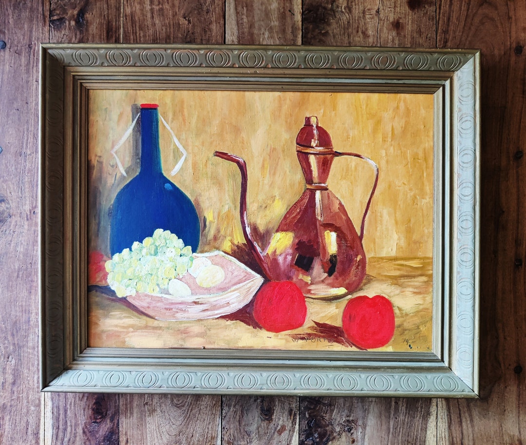 Mid Century Oil Painting by W Porter Original Art Still Life Paintings ...