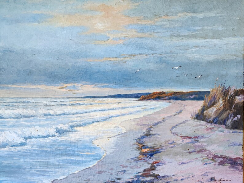 Nils Hans Christiansen Oil Painting Original Art Antique Dutch - Etsy