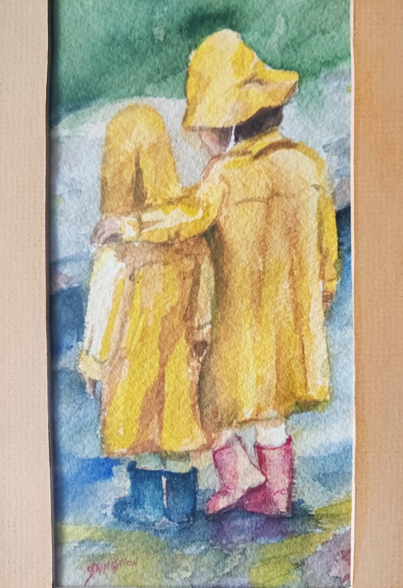 Vintage Watercolor Painting by Jeanie Stringfellow Original - Etsy