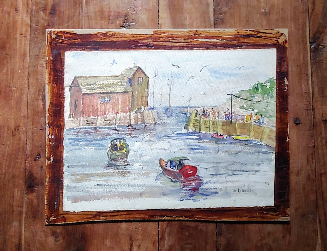 Vintage Maritime Watercolor Painting, Original Painting, Nautical Art ...