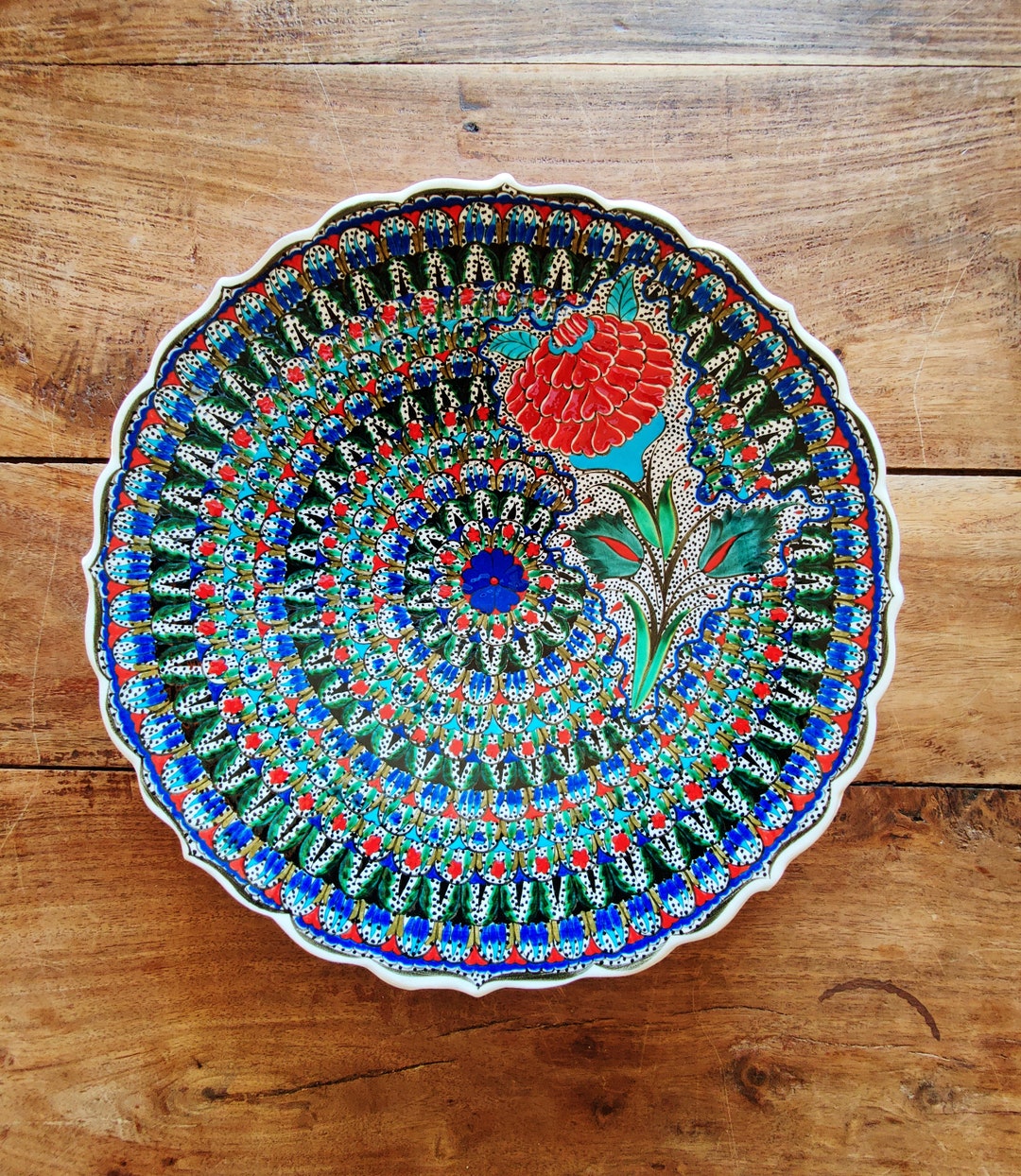 Turkish Ceramic Wall Plate Original Art Ottoman Art Turkish Pottery - Etsy