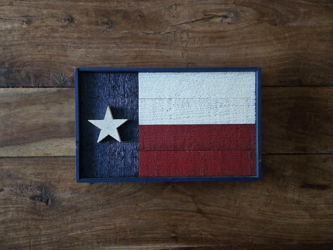 Vintage Hand Made Rustic Texas Flag Wall Art by T Russ Original Art ...