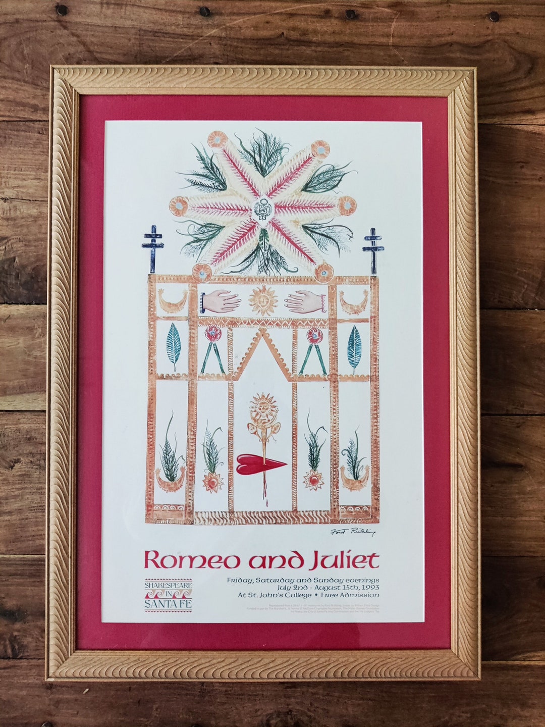 Ford Ruthling Shakespeare in Santa Fe Romeo and Juliet Hand Signed ...