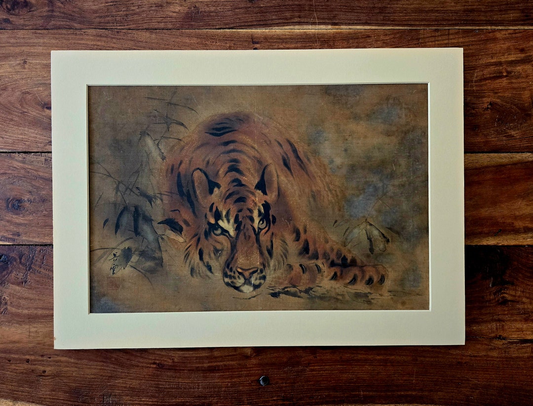 Antique Chinese Painting by Wu Yun Original Art Chinese Paintings Tiger ...