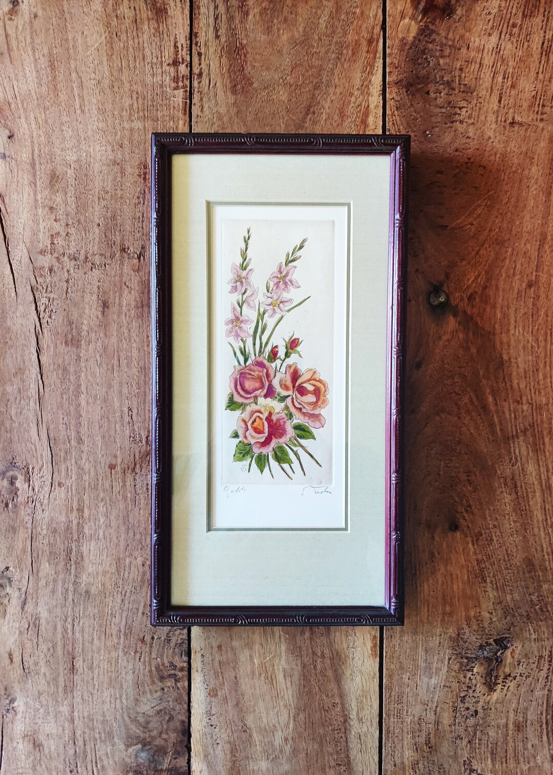 Antique Colored Etching Original Art Antique Etchings Botanical Prints ...