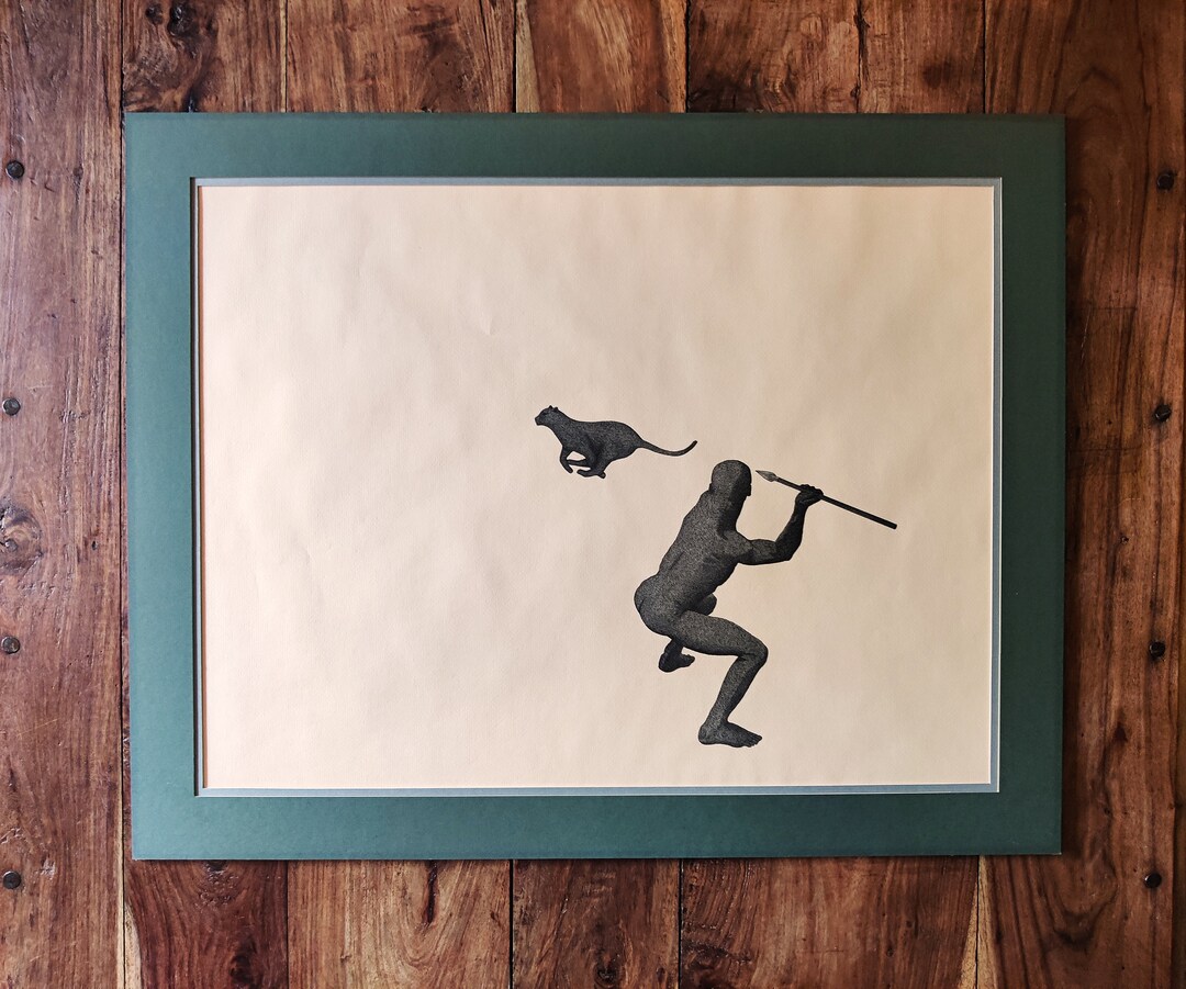 Mid Century Screenprint by Jonathan Meader Ascian the Hunter Original ...