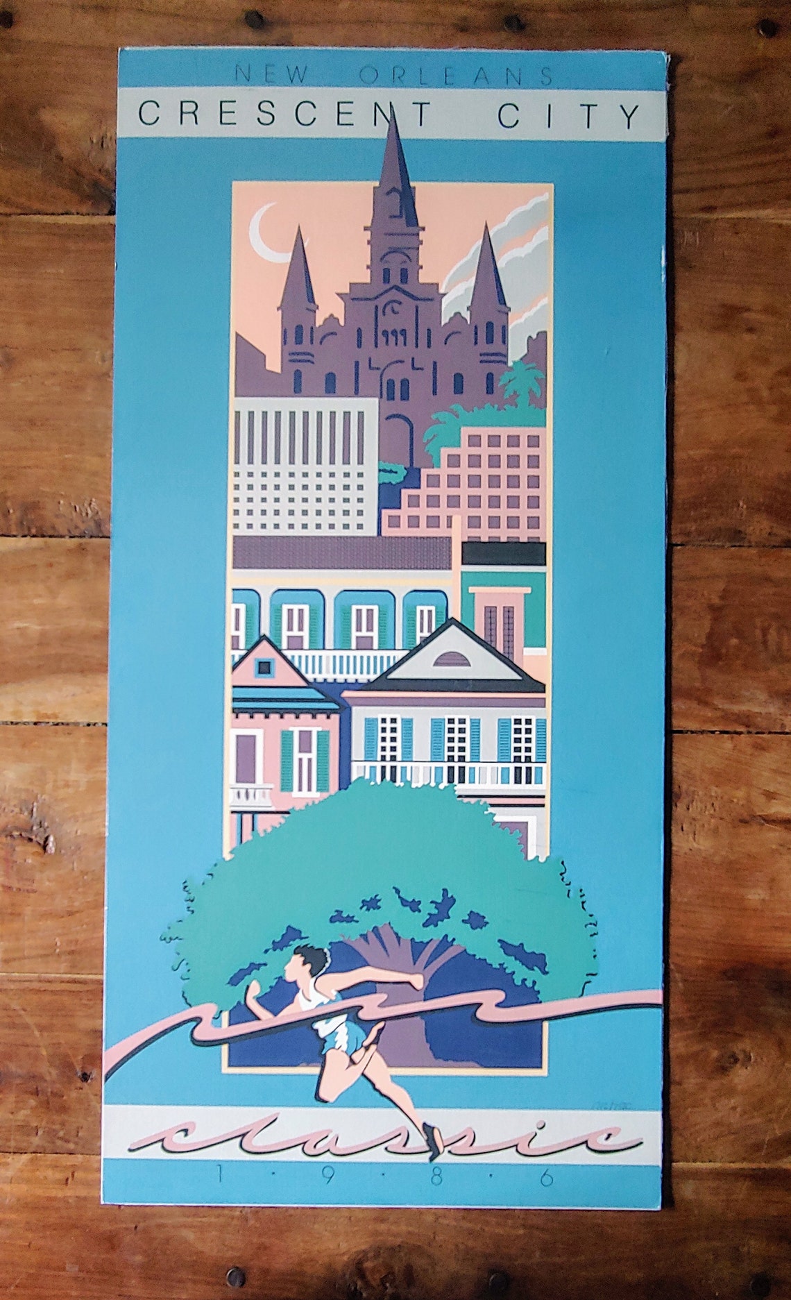 New Orleans Crescent City Classic 1986 Poster Philip Bascle | Etsy