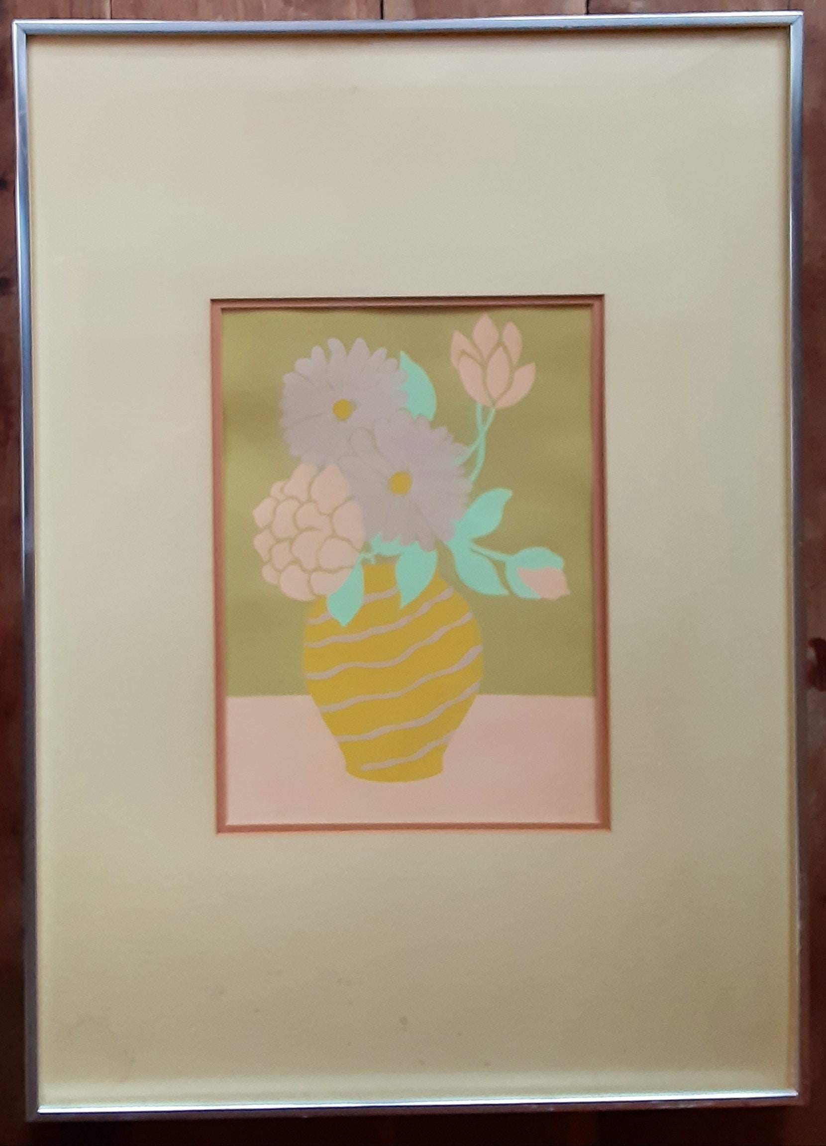 Mid Century Floral Still Life Screenprint by Greg Copeland, Original Art, Mid Century Art, Greg ...