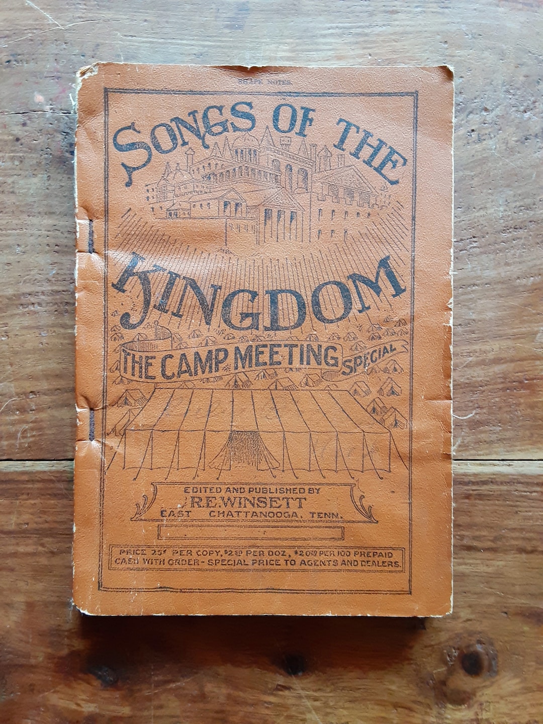 Antique Gospel Song Book, Songs of the Kingdom, R E Winsett, Antique ...