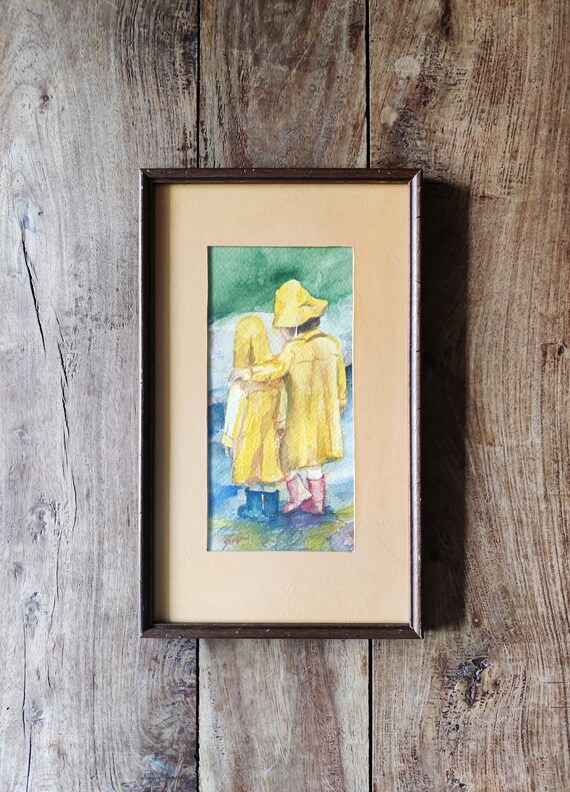Vintage Watercolor Painting by Jeanie Stringfellow Original - Etsy