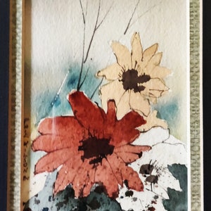 Vintage Watercolor Painting by Phil Wilson Original Art Flower ...