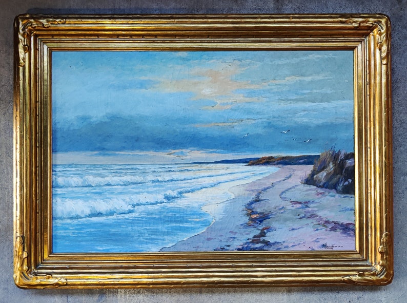 Nils Hans Christiansen Oil Painting Original Art Antique Dutch - Etsy
