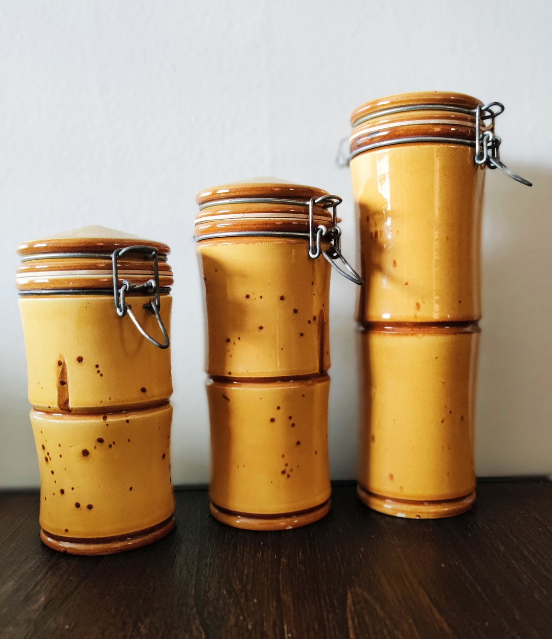 Mid Century Baldelli Italian Coffee Canisters Storage Containers ...
