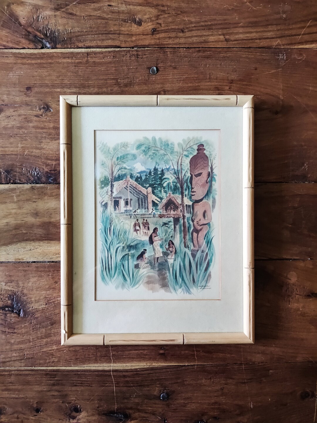 Macouillard Matson Polynesian Lithograph Mid Century Art New Zealand ...