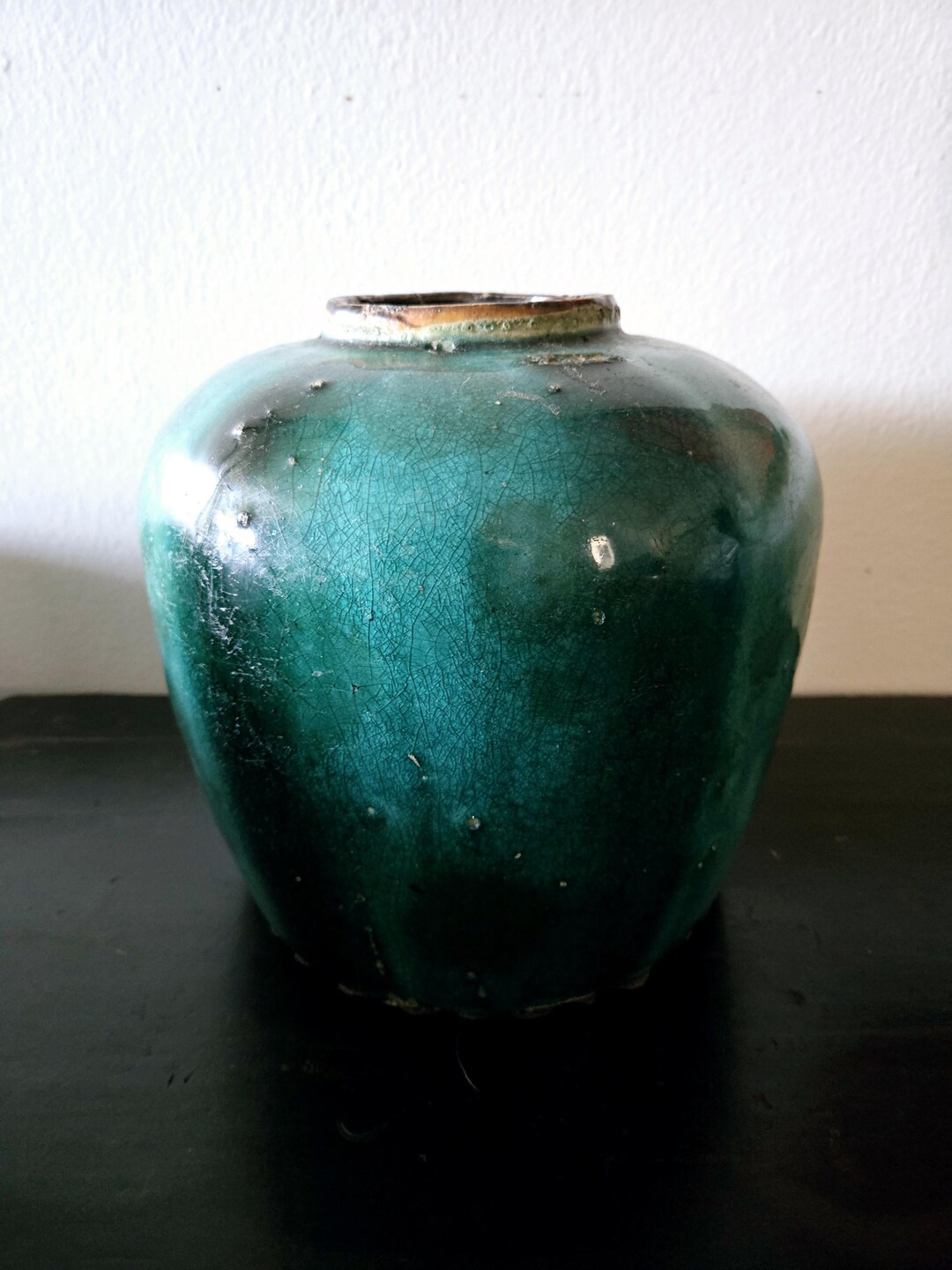 Antique Chinese Cyan Glazed Ginger Jar Chinese Pottery Antique Chinese ...