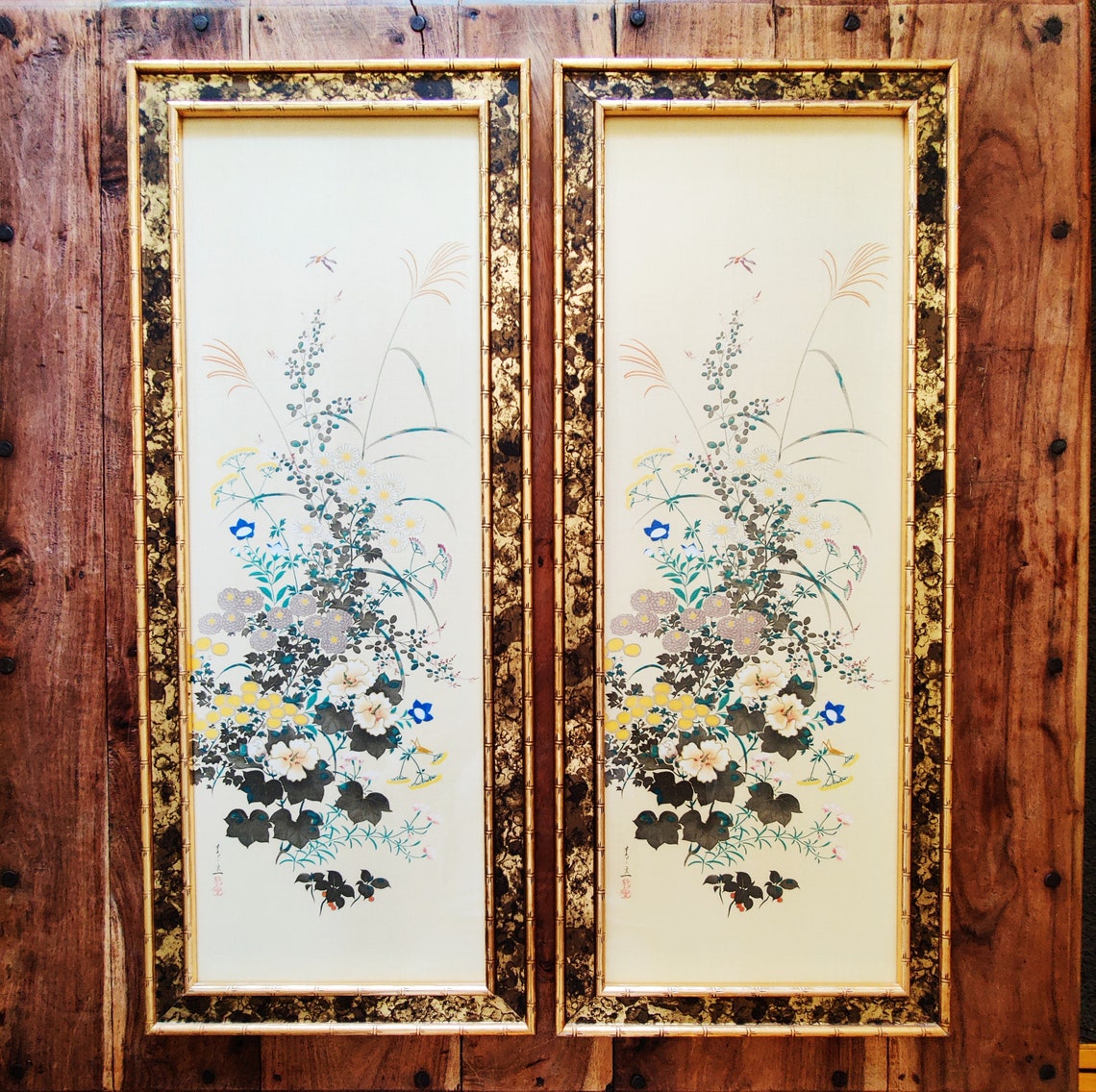 Turner Wall Accessory Japanese Floral Prints Mid Century Art | Etsy