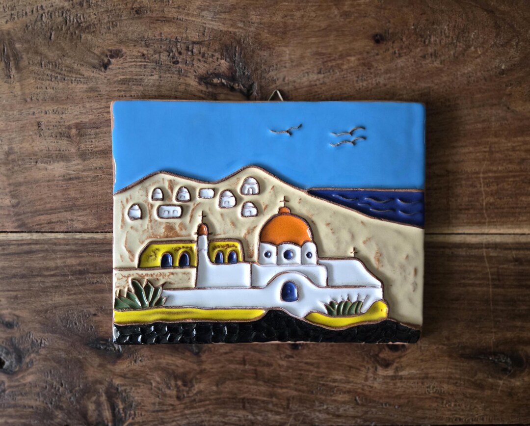 Vintage Greek Terracotta Tile by Dedallos Greece Art Tiles Greek ...