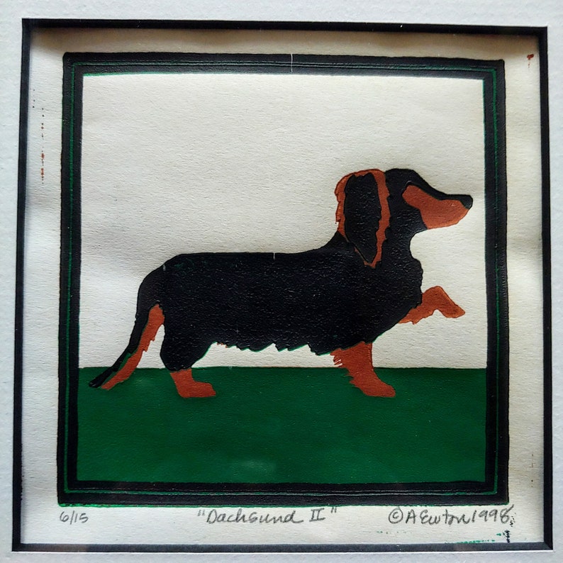 Anne Gaines Linoleum Reduction Print Original Art Anne | Etsy