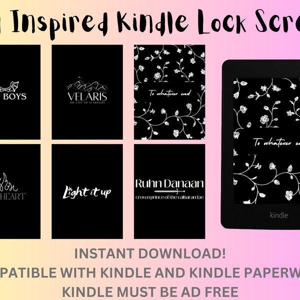 Acotar Kindle Lock Screen - Etsy