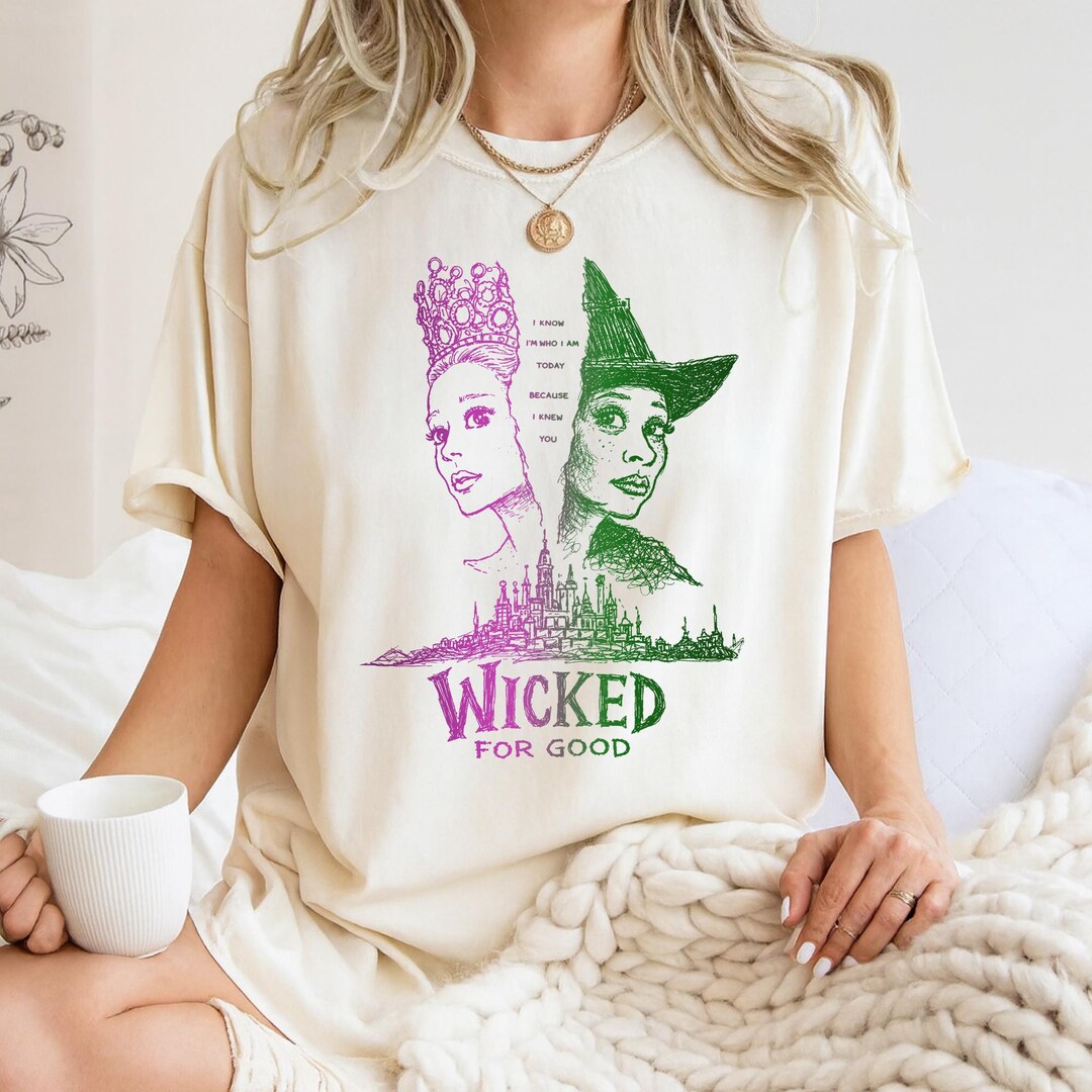 Wicked for Good PNG, Changed for Good PNG, Pink Green Witch Duo, Witch ...