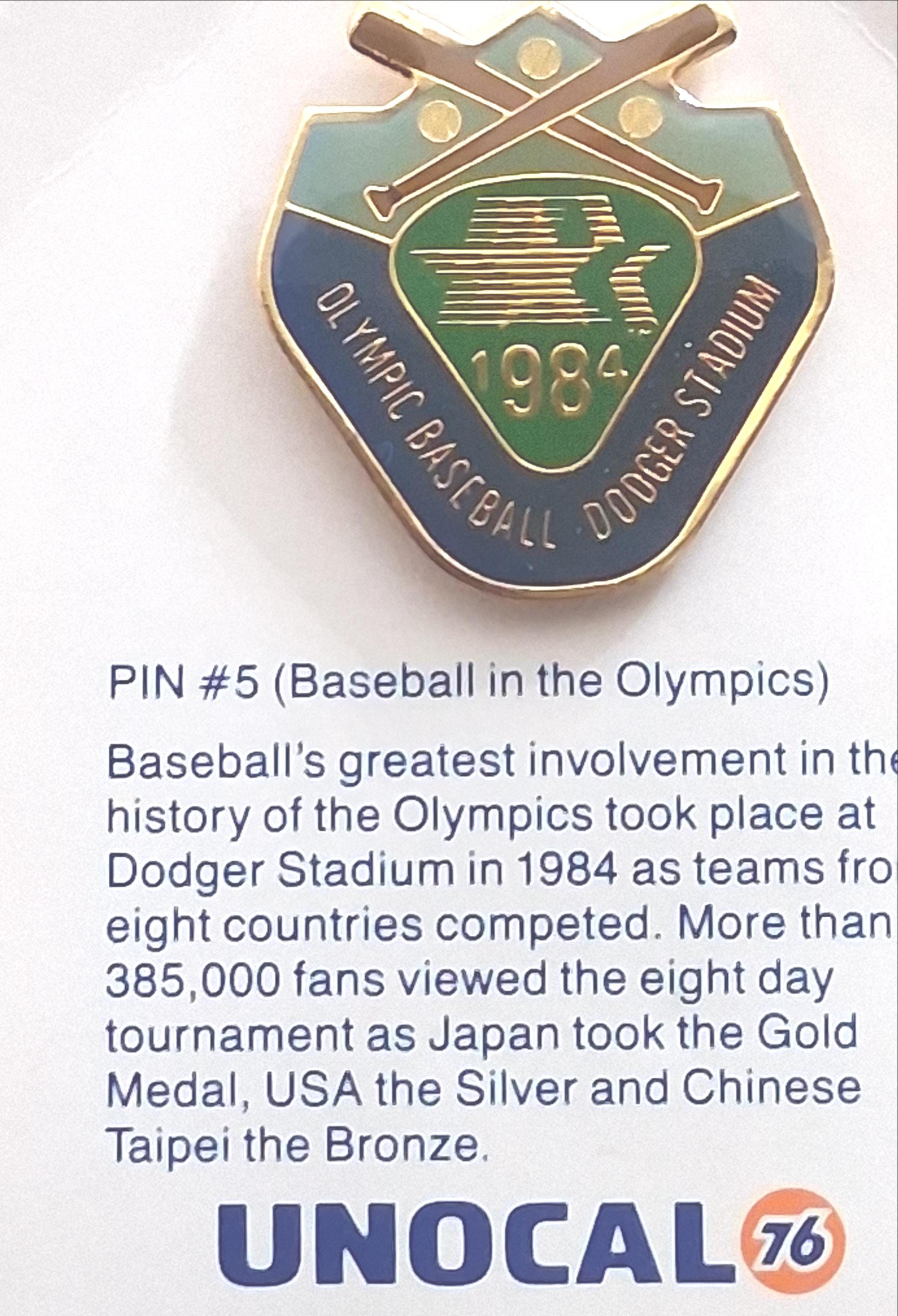 Vintage Los Angeles Dodgers Stadium Unocal Pin. 1984 Memorabilia ...