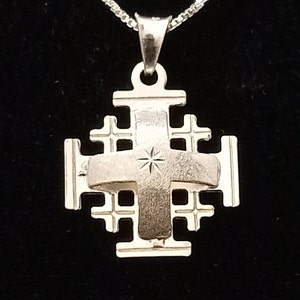 Sterling Silver Jerusalem Pendant. Religious Pendant, Vintage, Marked ...