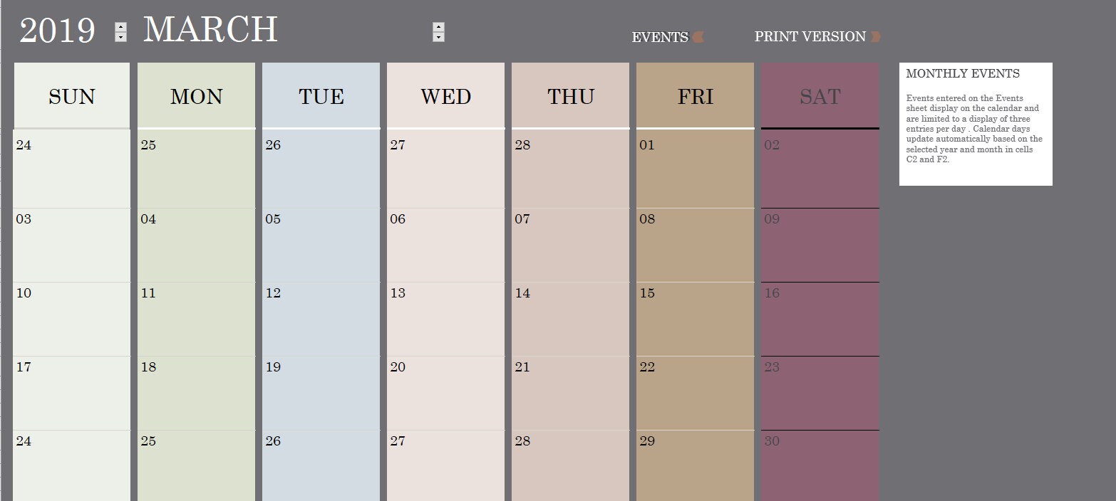 Event Calendar, Yearly Calendar, Monthly Calendar, Weekly Calendar ...