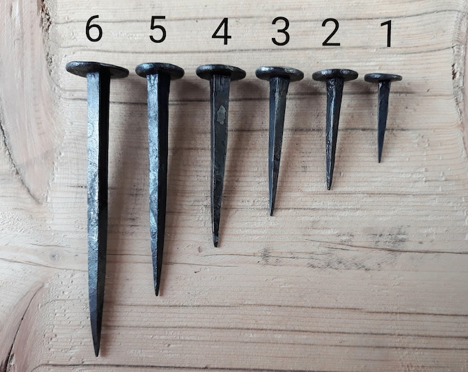 1 Pcs Hand Forged Nail, Rustic Wrought Iron Nail, Blacksmith Works - Etsy