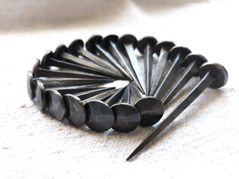 1 Pcs Hand Forged Nail, Rustic Wrought Iron Nail, Blacksmith Works - Etsy