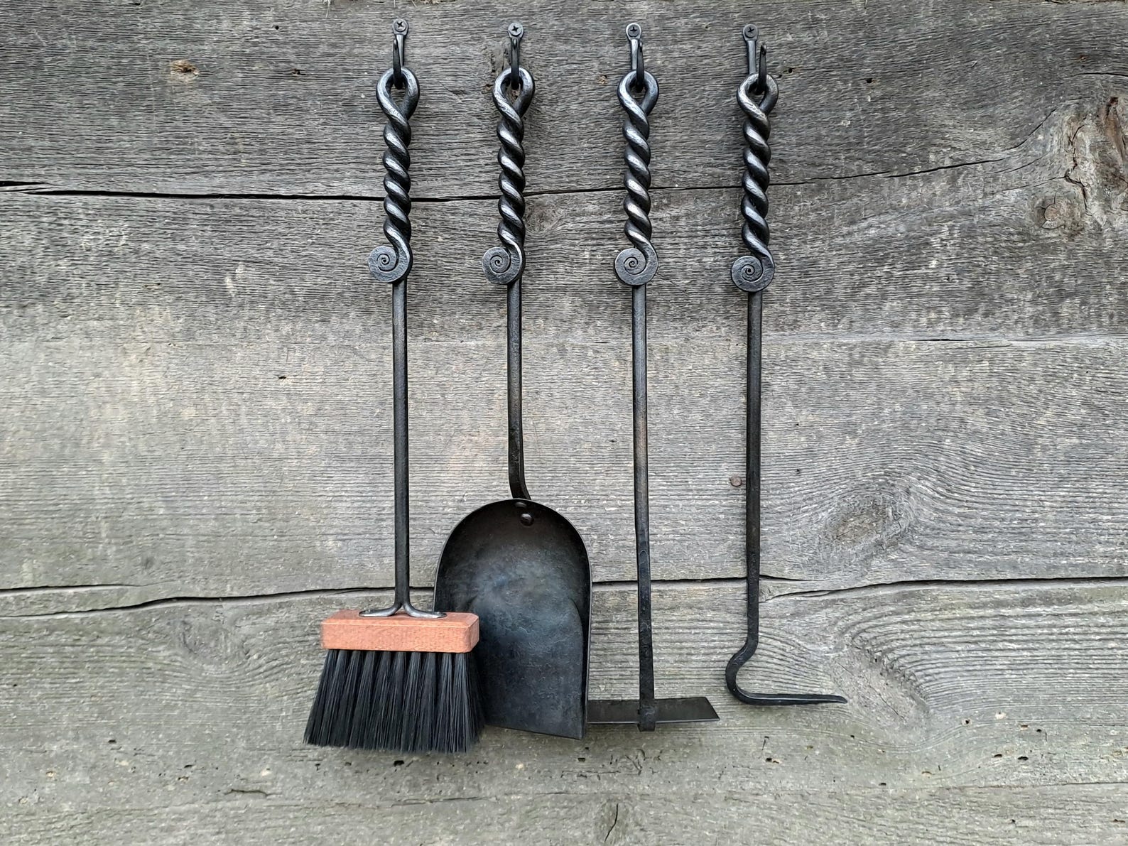 Hand-forged Tools Set for Wood Stove or Fireplace | Ash Shovel, Fire ...