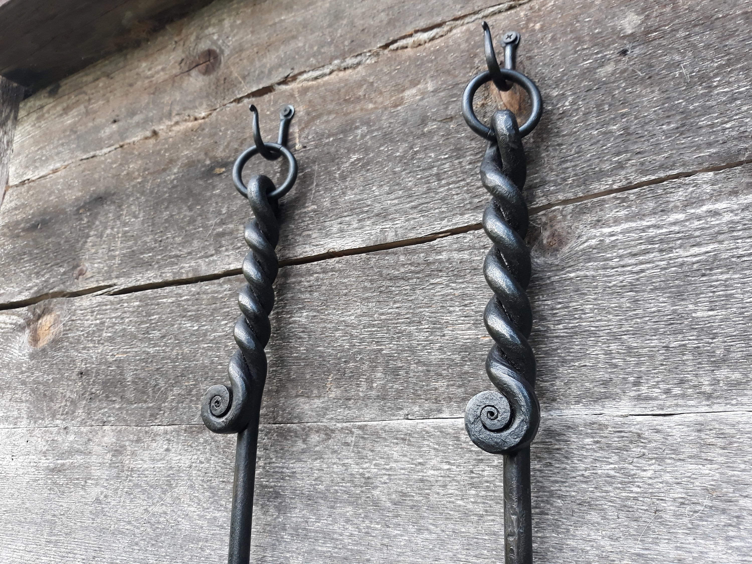 Hand Forged Fireplace Tool Set duet Shovel and - Etsy