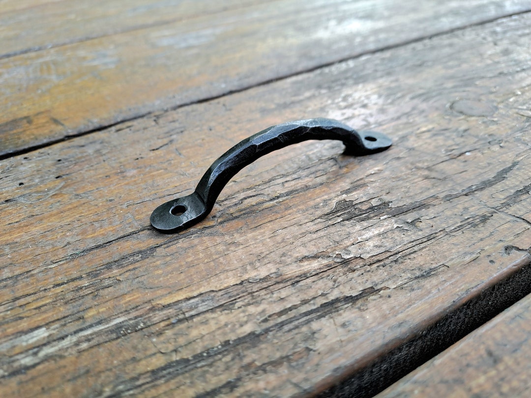 Hand Forged Handle for Drawers, Cabinet Doors, Farmhouse Style Wrought ...
