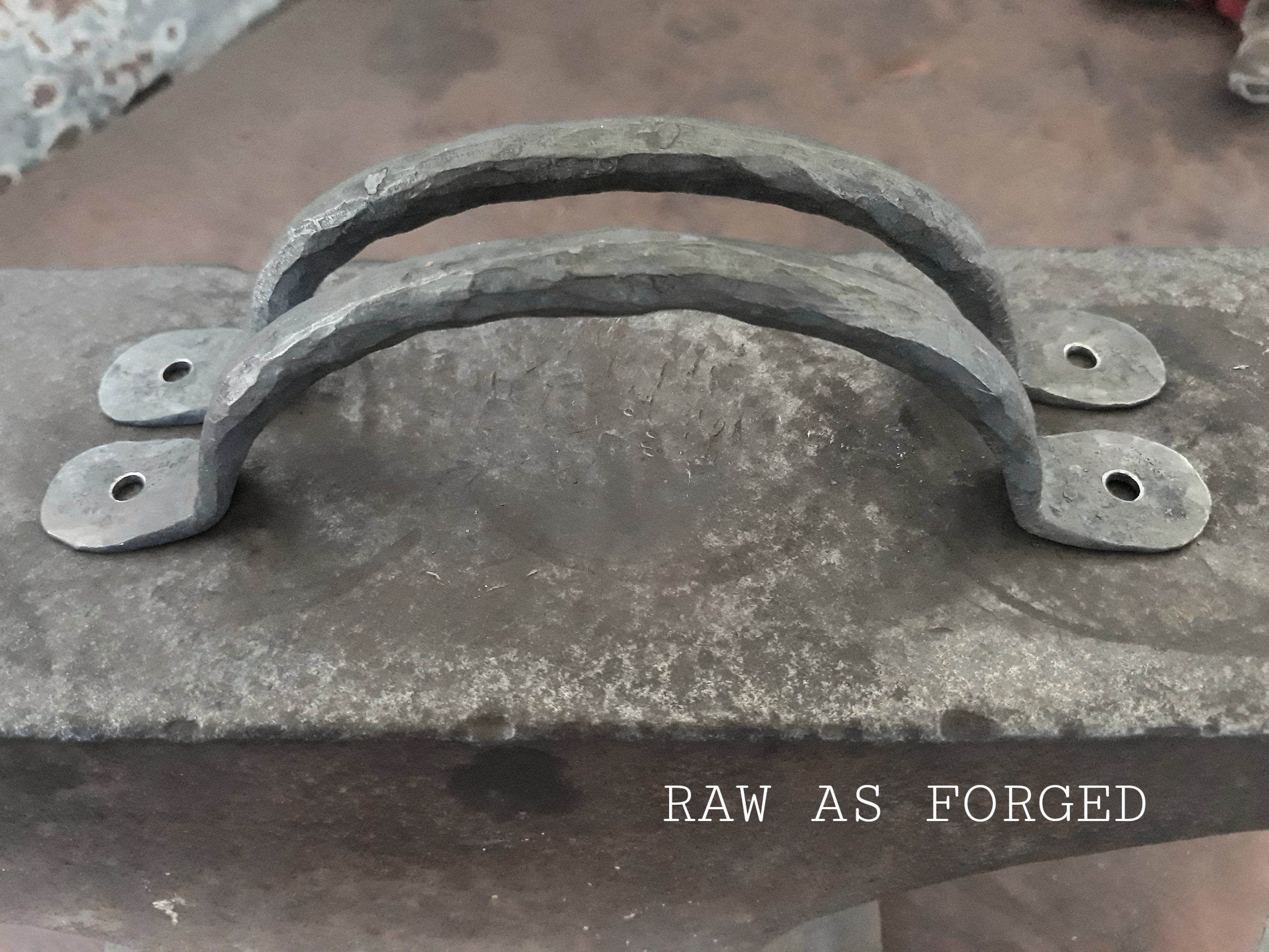 Hand Forged Iron Cabinet Handle Wrought Drawer Pull Rustic | Etsy