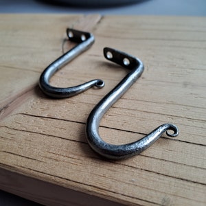 Hand Forged Hook Wrought Iron Mantel Hooks Mug Hanger Rustic Farmhouse ...