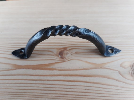 Hand Forged Iron Cabinet Handle Wrought Drawer Pull Rustic - Etsy