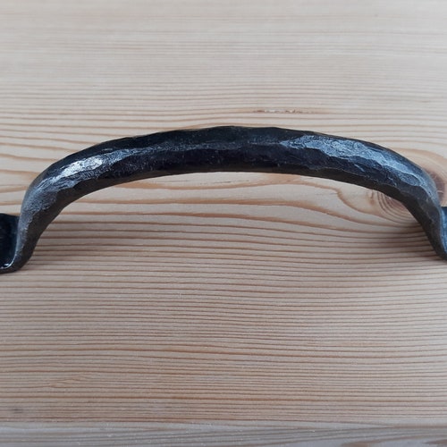 Wrought Iron Cabinet Pull Handle Hand Forged 5.5 Long - Etsy